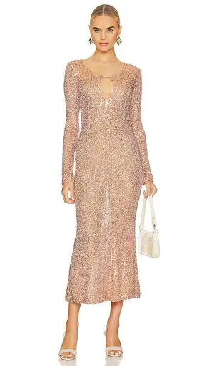 IN THE MOOD FOR LOVE Sublime Dress In Metallic