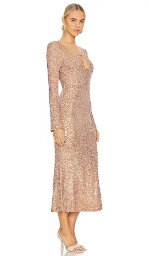 IN THE MOOD FOR LOVE Sublime Dress In Metallic