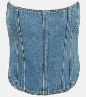 Magda Butrym Denim Bustier - Blue