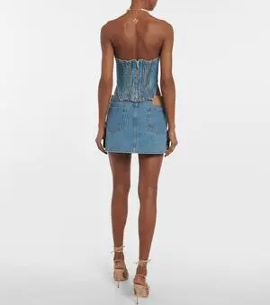 Magda Butrym Denim Bustier - Blue
