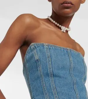 Magda Butrym Denim Bustier - Blue