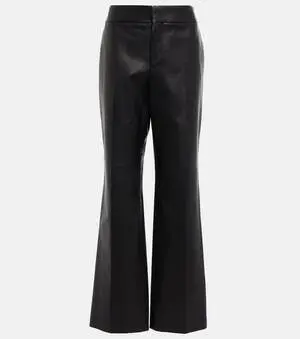 THE ROW Baer Mid-rise Leather Pants