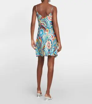 RODARTE Printed Satin Slip Dress