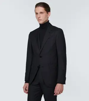 Zegna Single-breasted Virgin Wool Suit - Grey