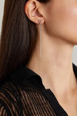 Saint Laurent Opyum Earrings - Silver