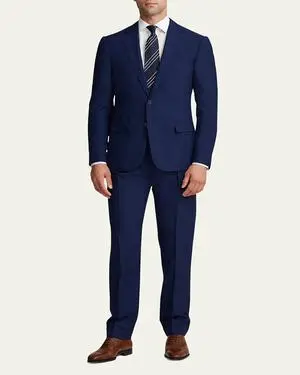 Ralph Lauren Men's Kent Solid Luxe Wool Suit Blue