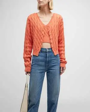 Naadam Cable-knit Cashmere Cardigan - Nectar