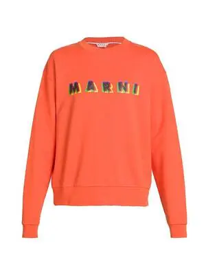 Marni Men's Logo Crewneck Sweatshirt - Carrot  - Carrot