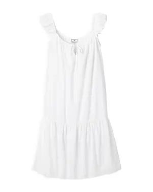 PETITE PLUME Celeste Swiss Dot Nightgown - White