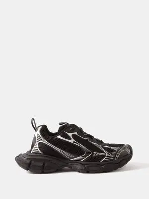 Balenciaga Balenciaga - 3xl Distressed-mesh Trainers - Mens - Black White - 40 EU - Black White