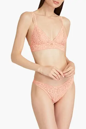 Stella McCartney Lace And Stretchjersey Midrise Briefs