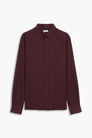 Sunspel Cottontwill Shirt Burgundy