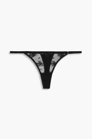 Stella McCartney Lace Lowrise Thong - Black