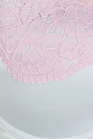 Stella McCartney Lacetrimmed Stretchsilk Satin Underwired Balconette Bra - Sky Blue