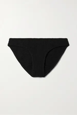 TOTEME Net Sustain Smocked Recycled Bikini Briefs - Black