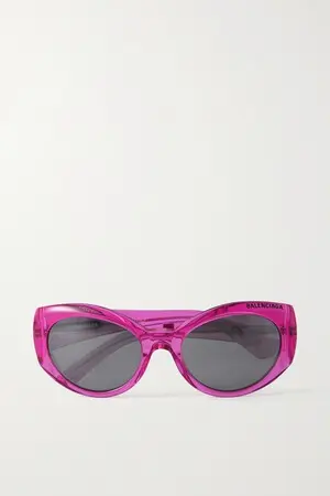 Balenciaga Cat-eye Printed Sunglasses - Pink