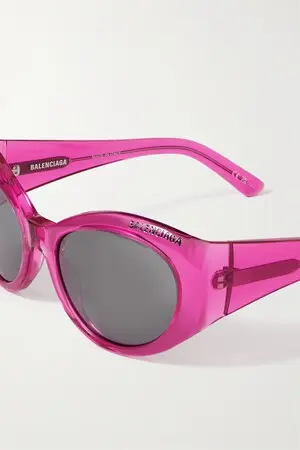 Balenciaga Cat-eye Printed Sunglasses - Pink