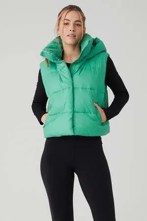 Alo Yoga Gold Rush Puffer Vest - Lettuce