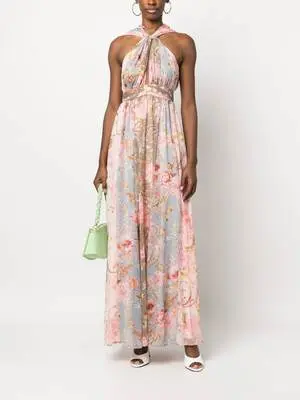 Liu Jo Floral-print Halterneck Maxi Dress