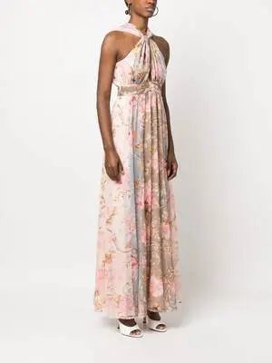 Liu Jo Floral-print Halterneck Maxi Dress