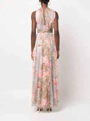 Liu Jo Floral-print Halterneck Maxi Dress