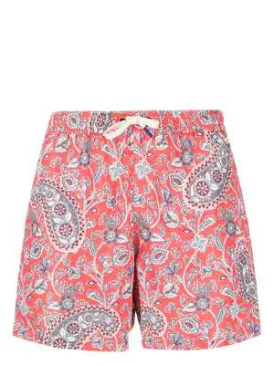 Altea Paisley-print Swim Shorts - Orange