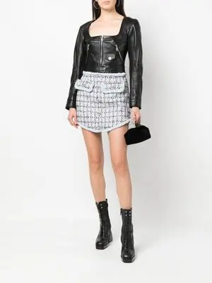Philipp Plein Tweed Mini Skirt
