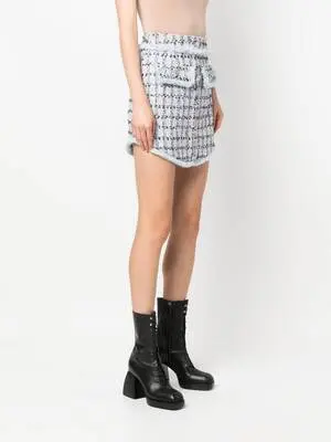 Philipp Plein Tweed Mini Skirt