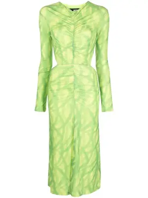 ROTATE BY BIRGER CHRISTENSEN Cut-out Ruched Dress