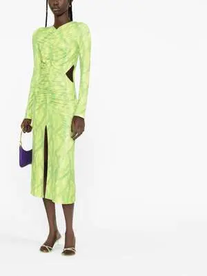 ROTATE BY BIRGER CHRISTENSEN Cut-out Ruched Dress
