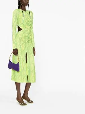 ROTATE BY BIRGER CHRISTENSEN Cut-out Ruched Dress