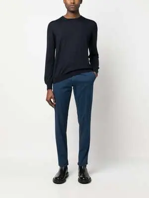LARDINI Straight-leg Tailored Trousers - Blue