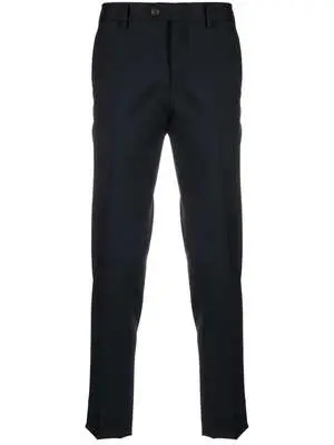 LARDINI Straight-leg Wool Trousers - Blue