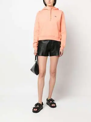 DIESEL® Logo-patch Drawstring Hoodie - Orange