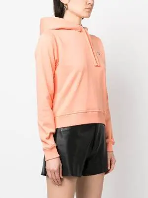 DIESEL® Logo-patch Drawstring Hoodie - Orange