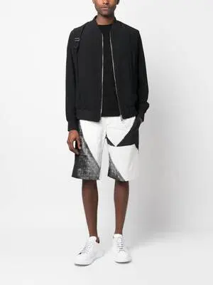 Alexander McQueen Abstract-print Bermuda Shorts - White