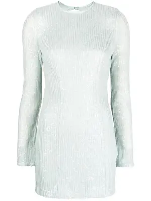 ROTATE BY BIRGER CHRISTENSEN Sequin-embellished Open-back Minidress