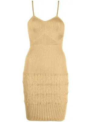 Balmain Ribbed Knit Mini Dress