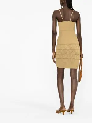 Balmain Ribbed Knit Mini Dress