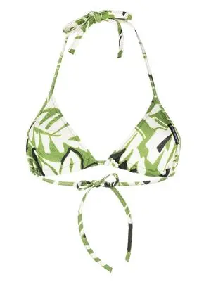 Palm Angels Hibiscus Triangle Bikini Top
