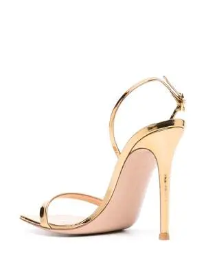 GIANVITO ROSSI Ribbon 105mm Stiletto Sandals - Gold