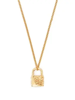 Emanuele Bicocchi Arabesque Padlock Pendant Necklace - Gold