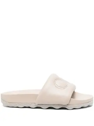Off-White Logo Embroidered Slides