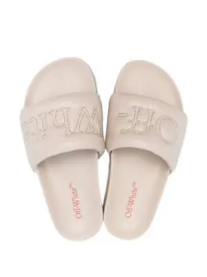 Off-White Logo Embroidered Slides