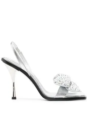 Dsquared2 Silver Tone Sandals For Women