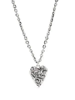 Emanuele Bicocchi Arabesque Heart Pendant Necklace - Silver