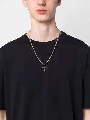 Emanuele Bicocchi Fleury Cross Beaded Necklace