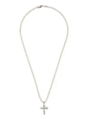 Emanuele Bicocchi Fleury Cross Beaded Necklace