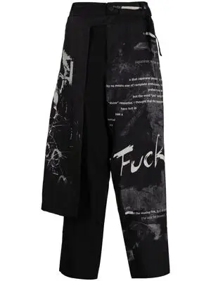 Yohji Yamamoto Overlapping-panel Trousers