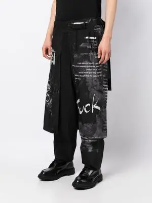 Yohji Yamamoto Overlapping-panel Trousers